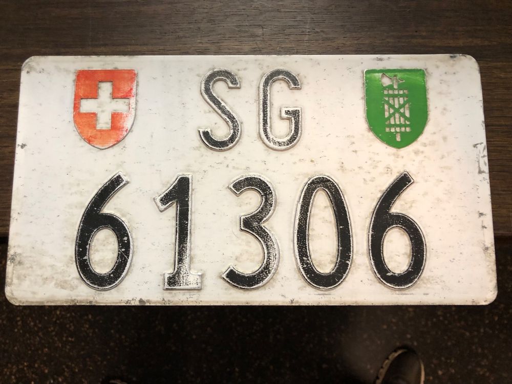 Autonummer Kennzeichen Kontrollschild * SG 61306 * (Gebraucht) in Rapperswil SG für CHF 1266 ...