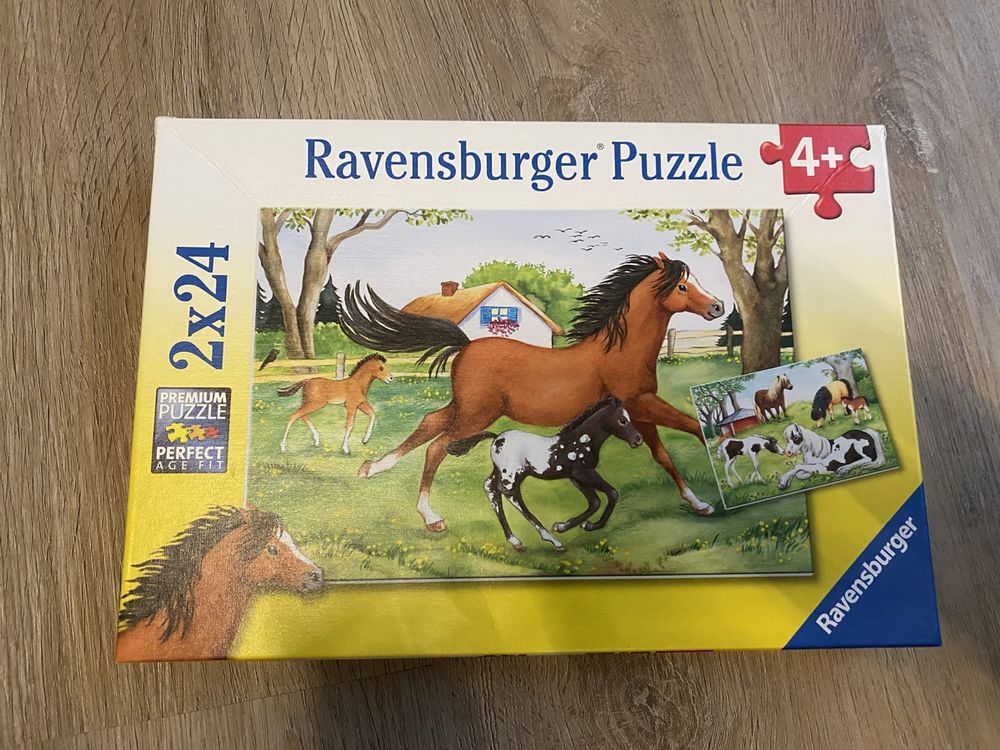 Zwei Ravensburger Puzzle Pferde (2x24 und 3x49) (Gebraucht) in Rüti ZH für CHF 10 – mit ...