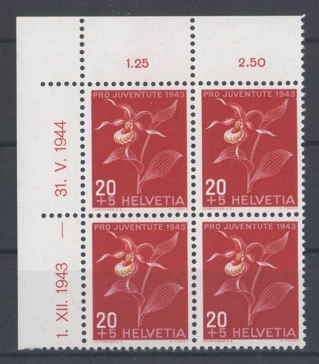 Viererblock PJ 107 mit Rf. Glorienschein und Plattenfehler** | Kaufen auf Ricardo