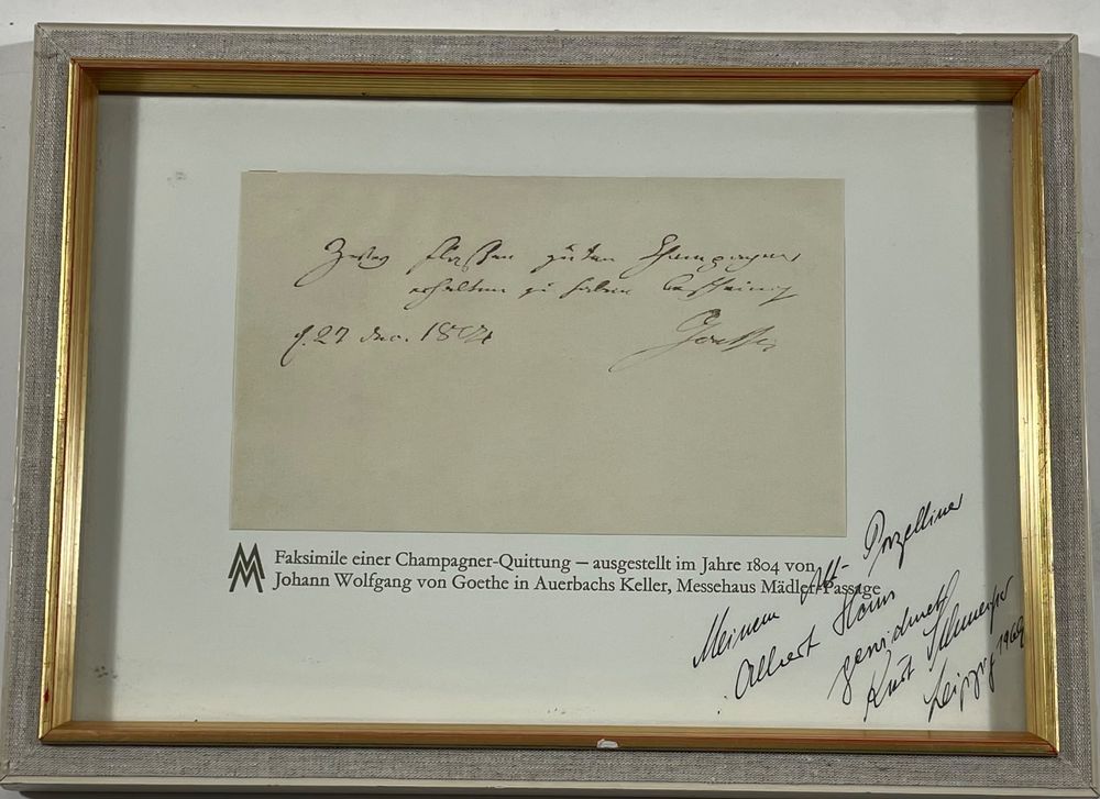 Champagne Quittung beschriftet unleserlich Signiert (Gebraucht) in Root für CHF 45 – mit ...