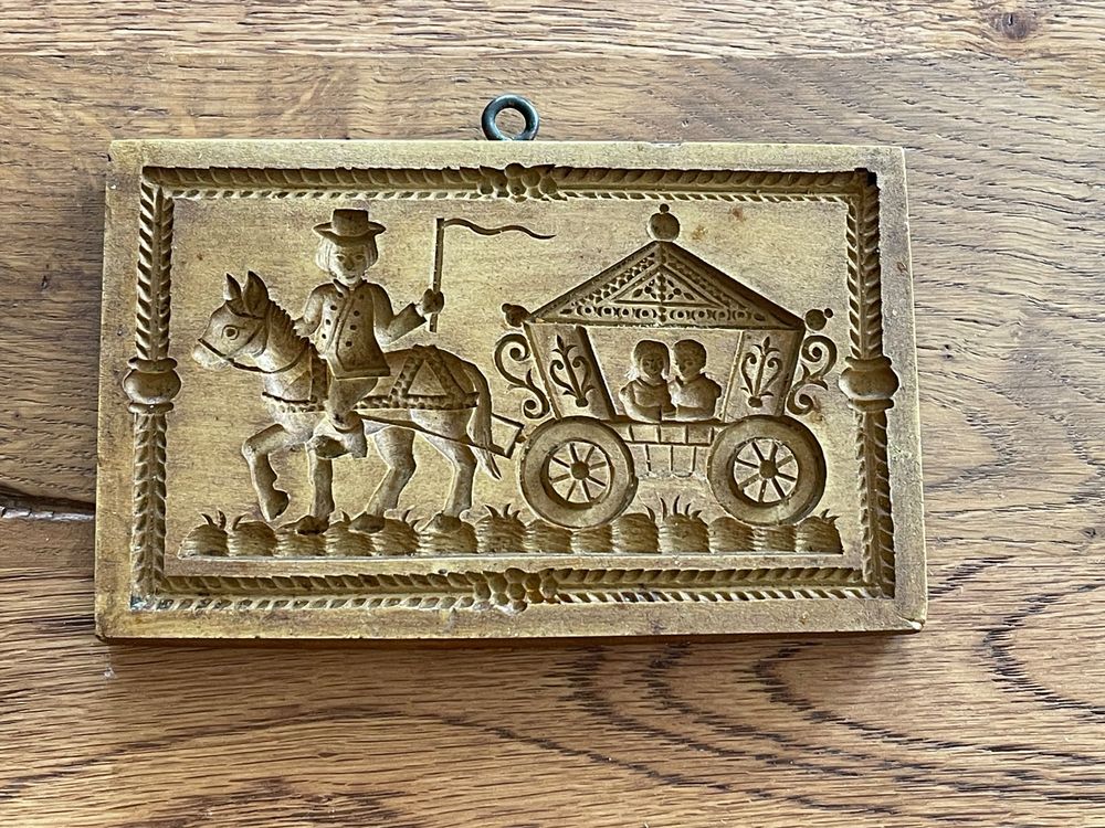 Antike Springerle-Model Motiv Eselkutsche Backmodel (Gebraucht) in ...