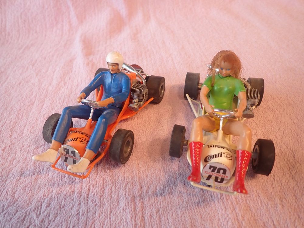 2 Go-Karts für die Fleischmann Auto Rallye Rennbahn Slot Car (Gebraucht ...