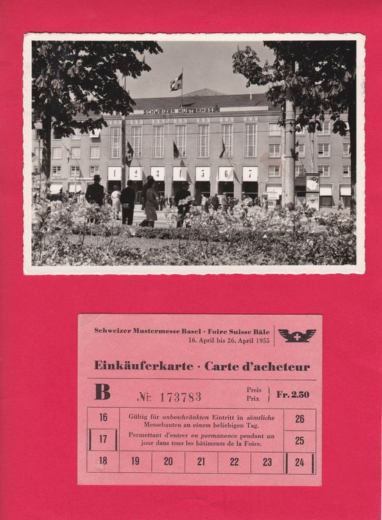 9 Ansichtskarten Mustermesse Basel plus Einkäuferkarte (Gebraucht) in ...