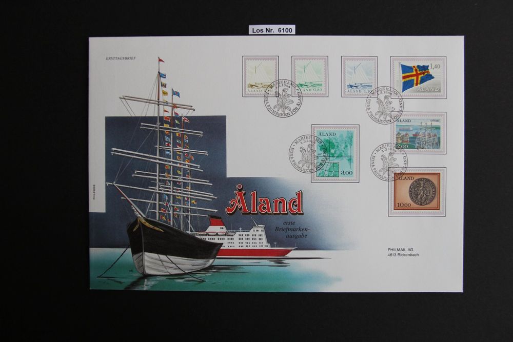 Luxusbrief Aland, erste Briefmarkenausgabe 1984 Los 6100 (Gebraucht) in Volken für CHF 2.5 – mit ...