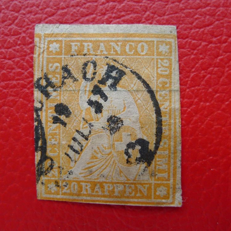 Strubel: 25F (25B1.m) von RORSCHACH: 19.JULI.1857, K: 370.-+ (Gebraucht) in Sursee für CHF 30 ...