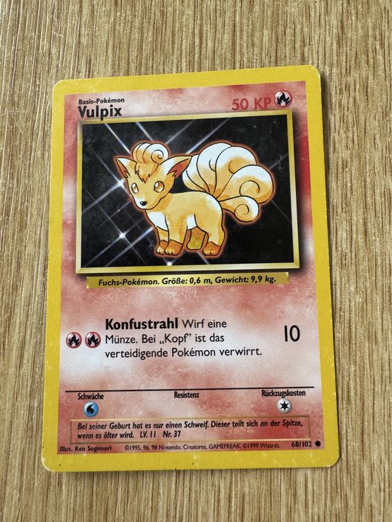 Vulpix Pokémon Karte Nr. 37/102 | Kaufen auf Ricardo
