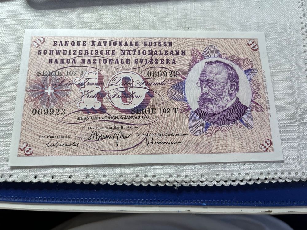 10 Franken Note neu ungefaltet (Gebraucht) in St. Peterzell für CHF 10 ...