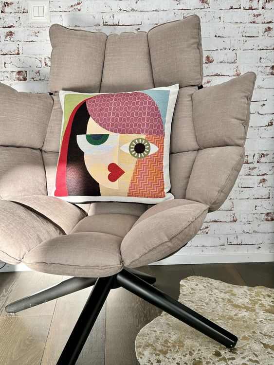 Housse de coussin décoratif design visage femme stylisé (Neu und ...