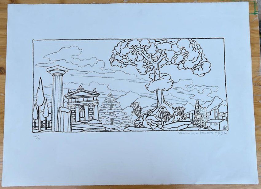 Lithografie handsigniert Max von Moos (ID b3789) (Gebraucht) in ...