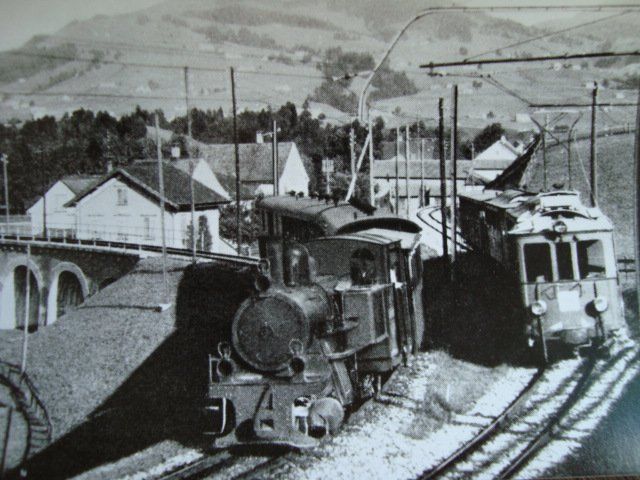 Appenzeller Bahn ASt HG 2/4 und Säntisbahn-Zug CFe 2/2 +2C + (Neu und ...