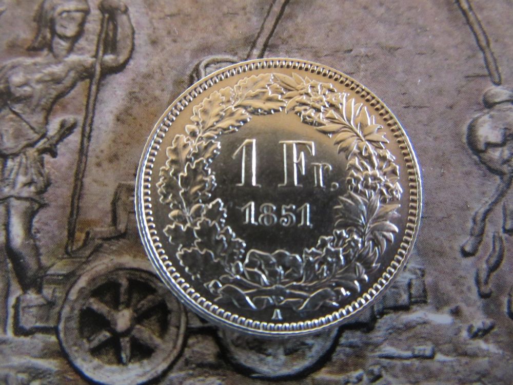 1 FRANKEN 1851 SCHWEIZ AG 900 SILVER | Kaufen auf Ricardo