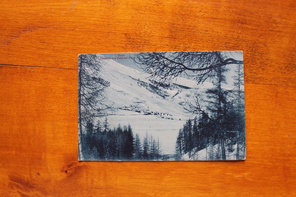 AK Zuoz, Ausblick von Vald, Stab-O CHUR, Bahnpost Rhät.Bahn (Gebraucht ...