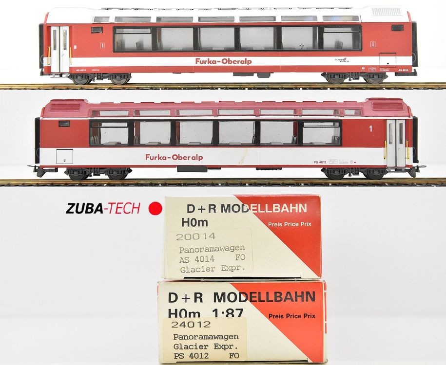 D+R Modellbahn 2x Panoramawagen der F0 H0m GS OVP (Gebraucht) in St ...