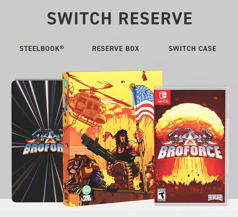 Broforce - Special Reserve Steelbook - Switch - Limited | Kaufen auf Ricardo