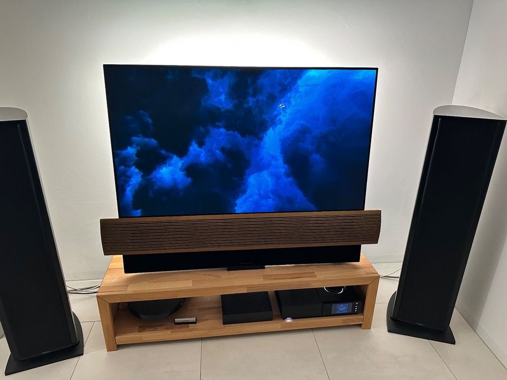 BeoVision Eclipse 55" Brass Tone und Abdeckung in Smoked Oak | Kaufen ...