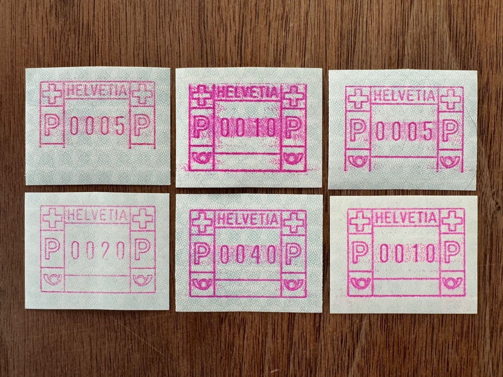 ATM Typ 3, Teildruck, fehlende Linie, Zahl 2 defekt, Sicher- (Neu ...