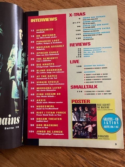 Rock Hard Nr 71 April 1993 Alice in Chains Rage Aga &&& (Gebraucht) in ...