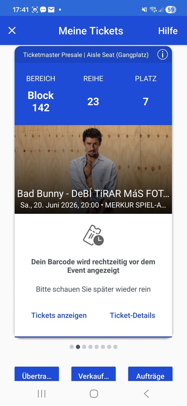 Bad Bunny Tickets Düsseldorf 20.Juni 2026 (Neu und originalverpackt) in ...