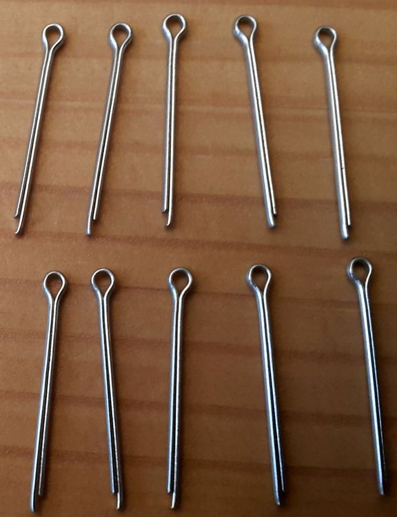 Je 10 Splinten: Ø1mm x16mm / Ø1,2mm x12mm - rostfrei/oliv (Neu (gemäss ...