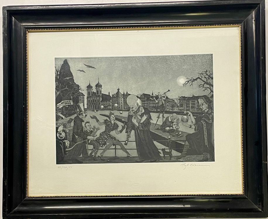 Thyl EISENMANN (1948) Radierung (Luzerner Fasnacht) Handsig. (Gebraucht ...