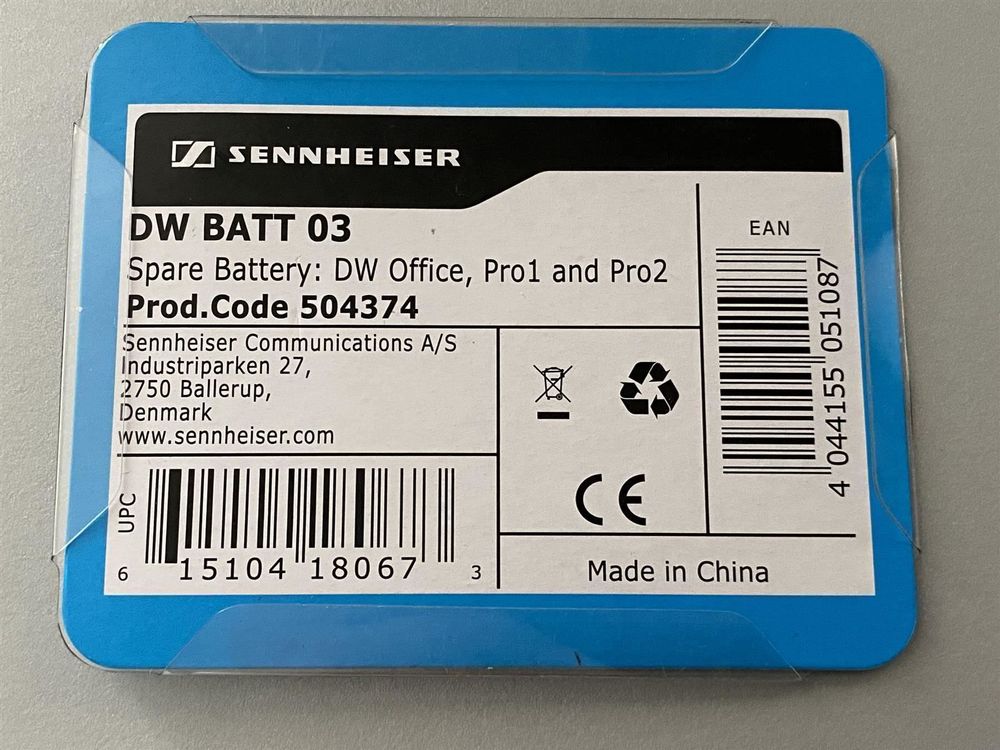 Sennheiser Spare Batterie DW BATT 03 (Neu und originalverpackt) in Langwiesen für CHF 9 – mit ...