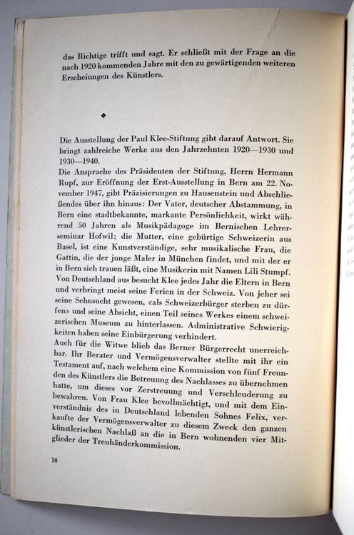 RAR Paul Klee Klee-Stiftung Kunsthaus Zürich 1948 | Kaufen auf Ricardo