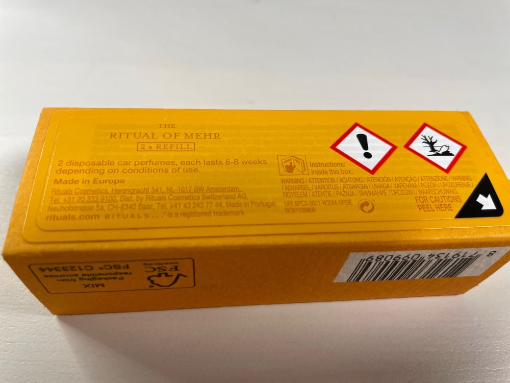 Rituals Ritual of Mehr 2x Refill Car Parfum 2x3 g NEU (Neu und ...