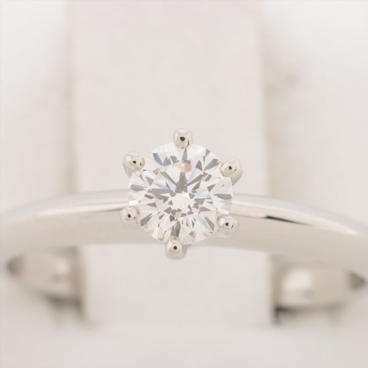 Bague Tiffany Solitaire Pt950 3.6g Diamant 0.28 | Kaufen auf Ricardo