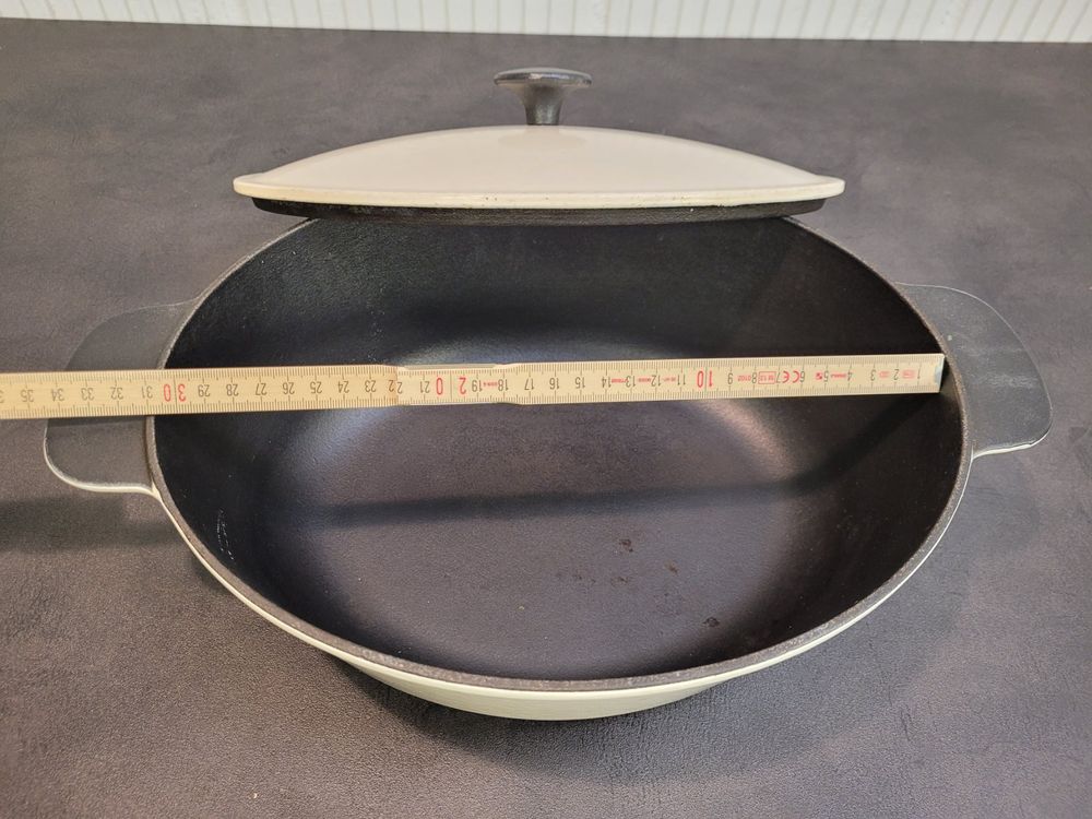 Gusseisen Bräter, Guss Gusstopf Topf Pfanne emailliert 7kg (Gebraucht ...