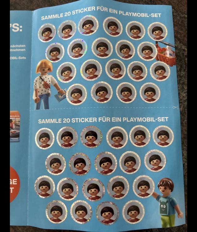 Playmobil Migros Mania Sticker (Neu und originalverpackt) in Aadorf für ...