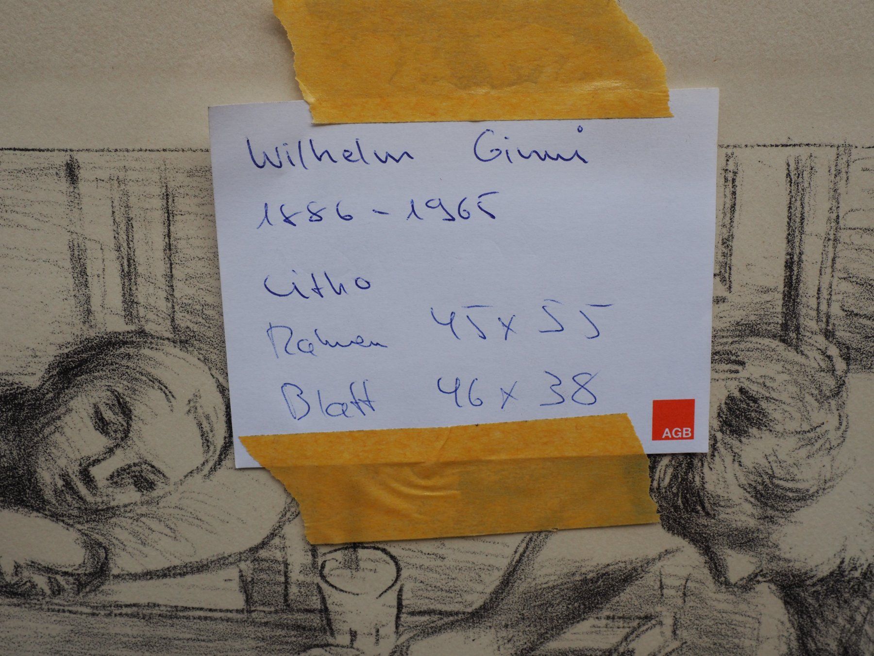 Lithografie: Wilhelm Gimmi, 1886-1965, Schweizer Künstler (Gebraucht ...