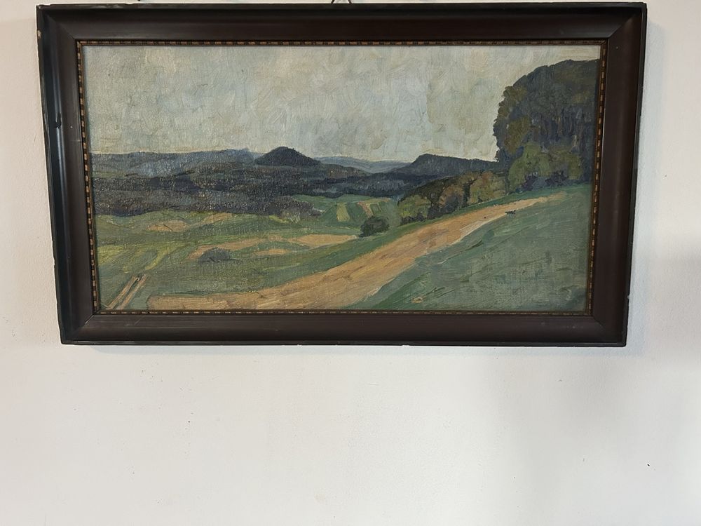 Ölgemälde Landschaft signiert datiert 1918 gerahmt (Gebraucht) in Riedholz für CHF 90 – mit ...
