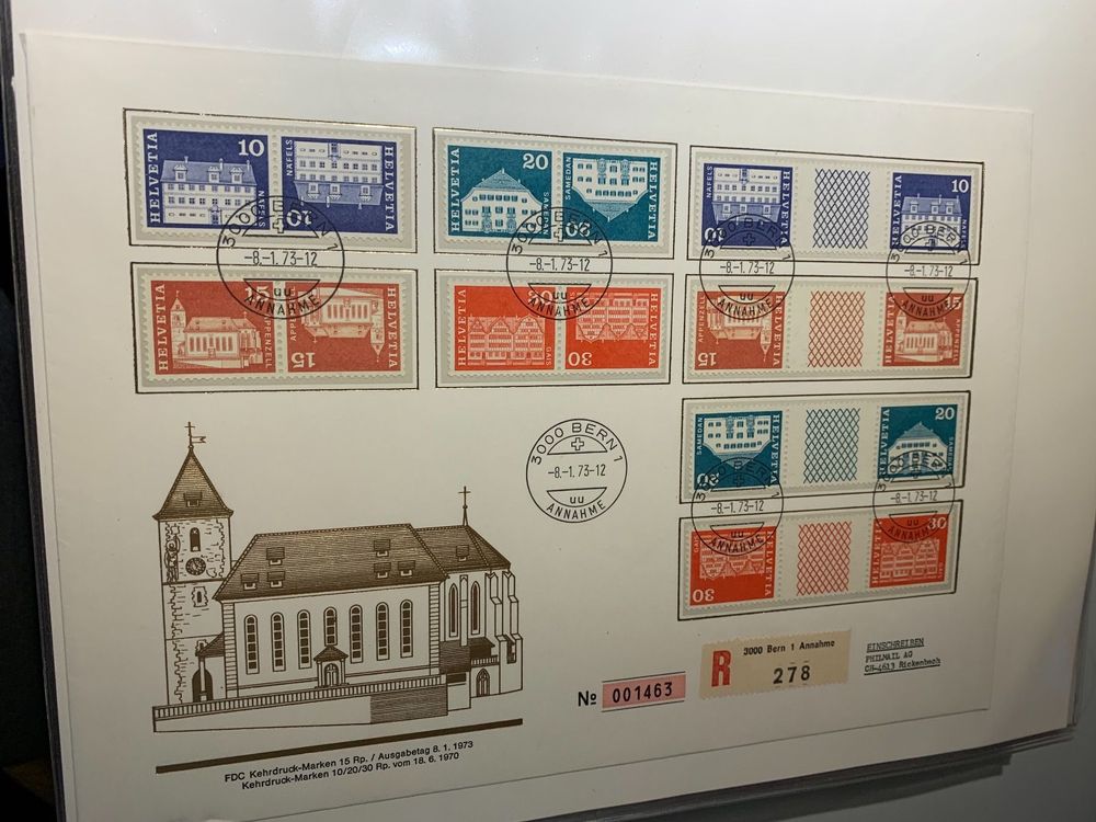 Grossbrief 1973, Satz Kehrdruck/Zwischenstege | Kaufen auf Ricardo