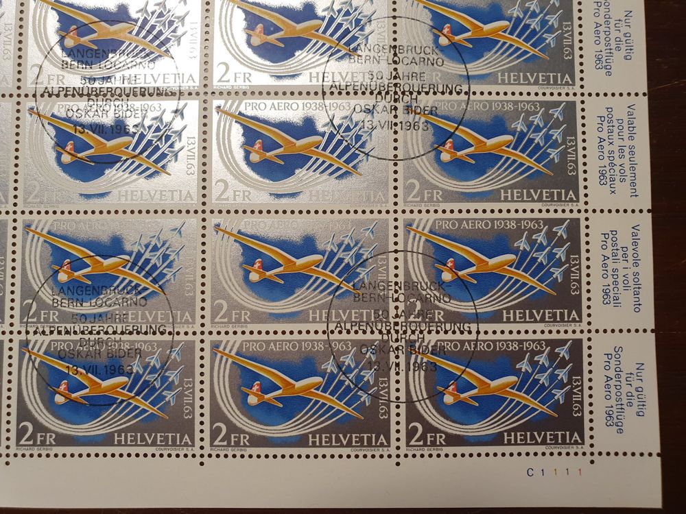 25 Jahre PRO AERO F46 - Zierbogen mit 20 Marken gestempelt (Gebraucht ...