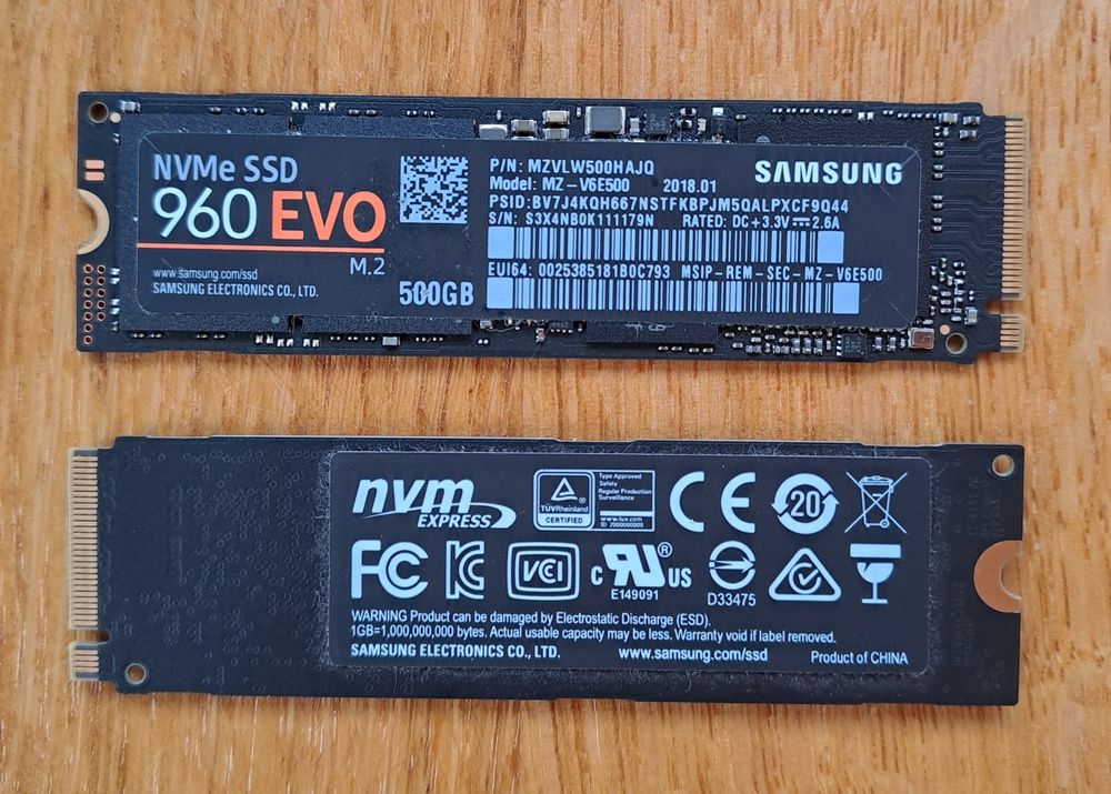 NVMe M.2 SSD Samsung 960 EVO - 500 GB - High Speed (Gebraucht) in Vevey ...