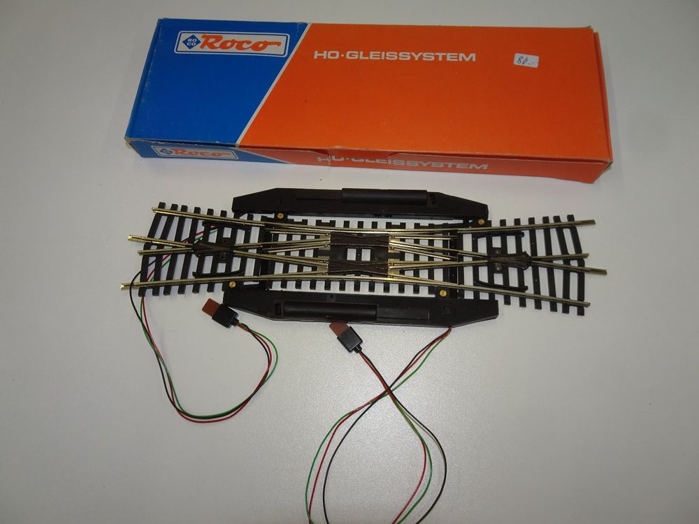 Roco Kreuzungsweiche Schienen Gleis 2-Motorig HO 42320 (Neu (gemäss ...