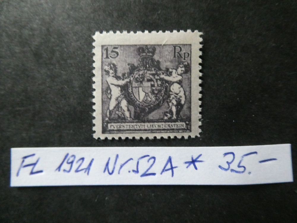 FL 1921 Nr. 52A ungestempelt (Gebraucht) in Lausen für CHF 7 – mit Lieferung auf Ricardo kaufen