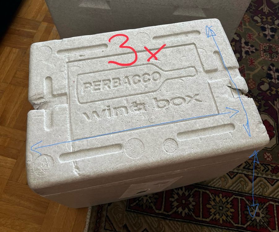 3x Perbacco Wine Box, aus Styropor (Gebraucht) in Fribourg für CHF 4 ...