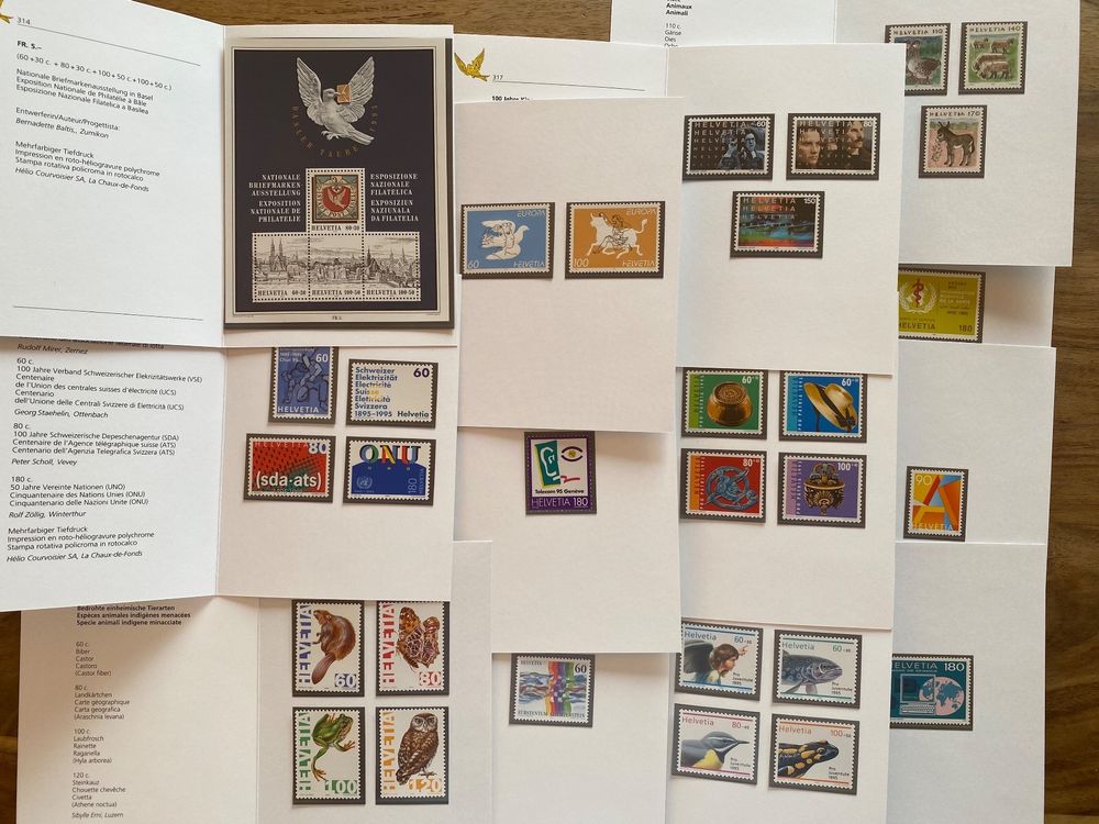 Briefmarken 1995 postfrisch - Frankaturwert CHF 32.40 (Neu (gemäss Beschreibung)) in Winterthur ...