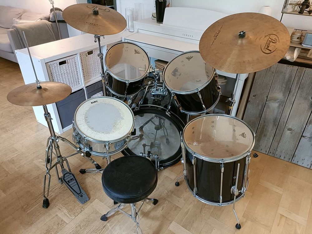 Schlagzeug Pearl Export schwarz Kompletset (Gebraucht) in Wettingen für ...