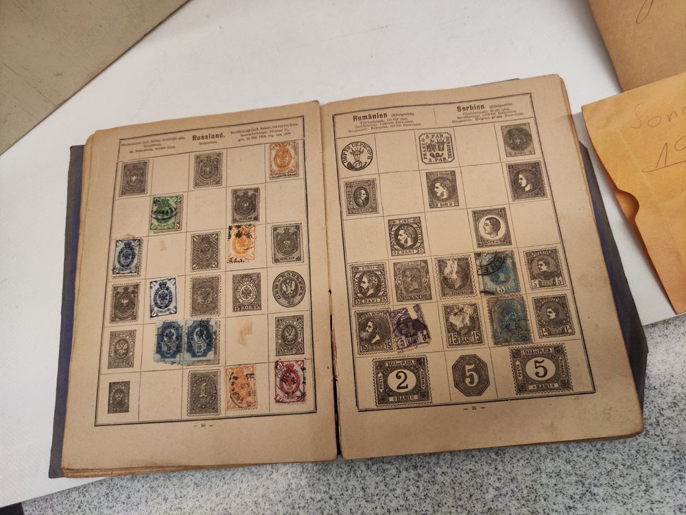 Antike Briefmarken Weltweit Sammlung + Zumstein Katalog 1944 (Gebraucht ...