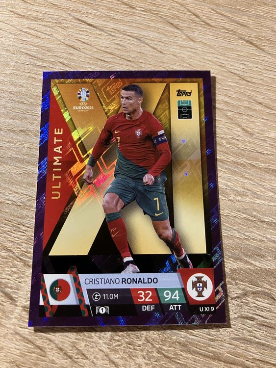 Topps Match Attax EM 2024 Cristiano Ronaldo Purple Parallel (Neu ...