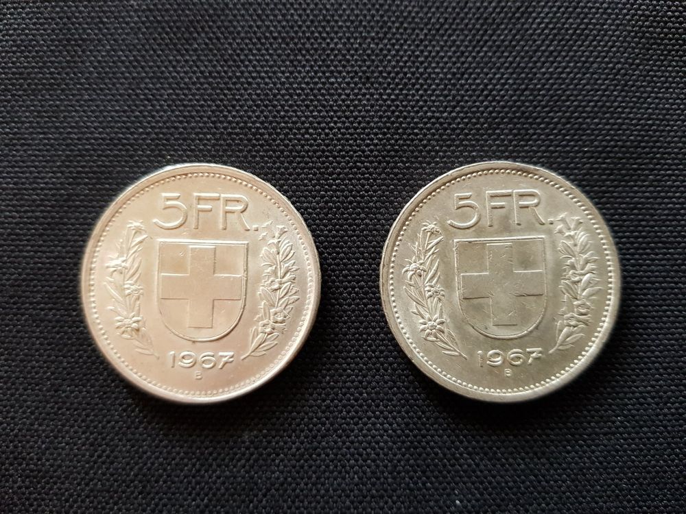 2 x 5 Franken Silber 1967 | Kaufen auf Ricardo