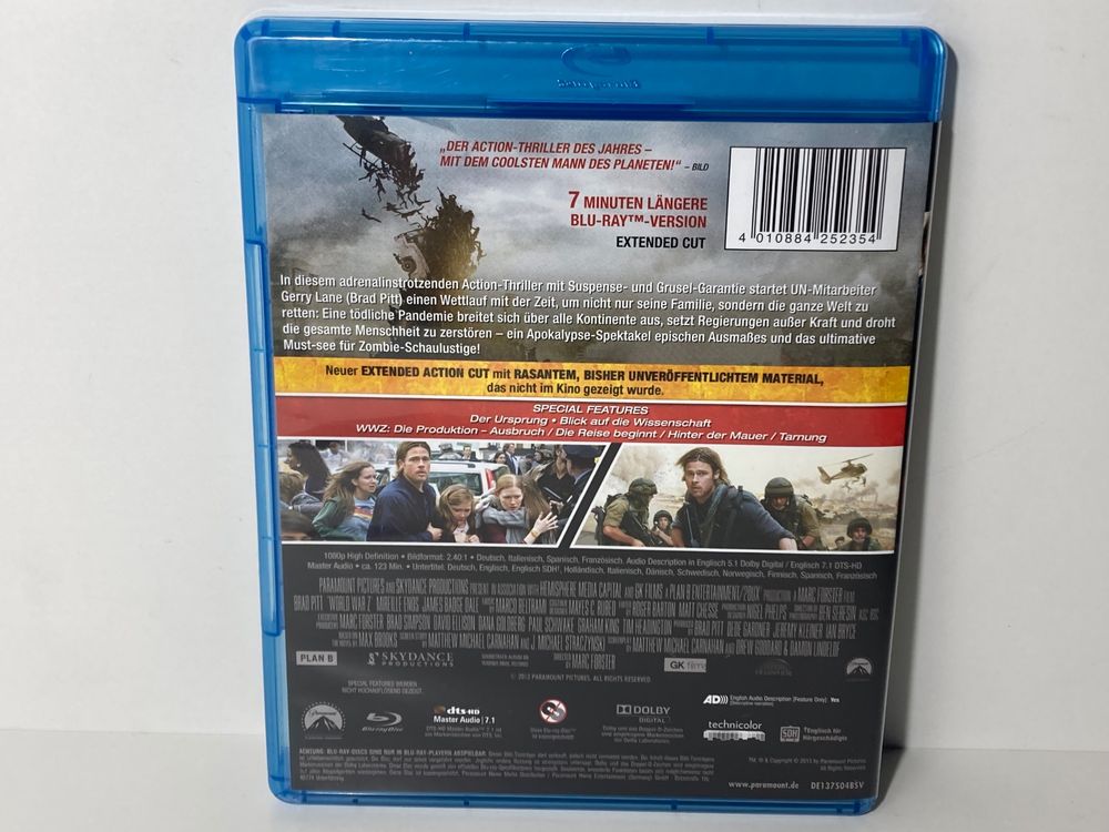 World War Z Blu Ray (Gebraucht) in Wilderswil für CHF 2.9 – mit ...