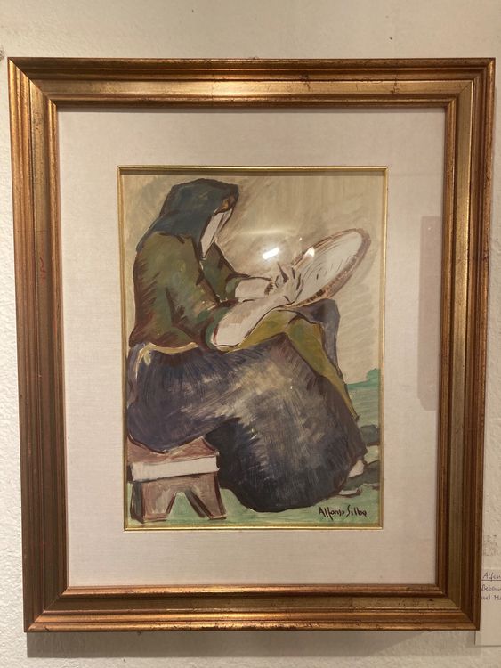 Gemälde Frau Korbflechte Alfonso Silba ab 1 CHF (Gebraucht) in Erlenbach im Simmental! für CHF 1 ...