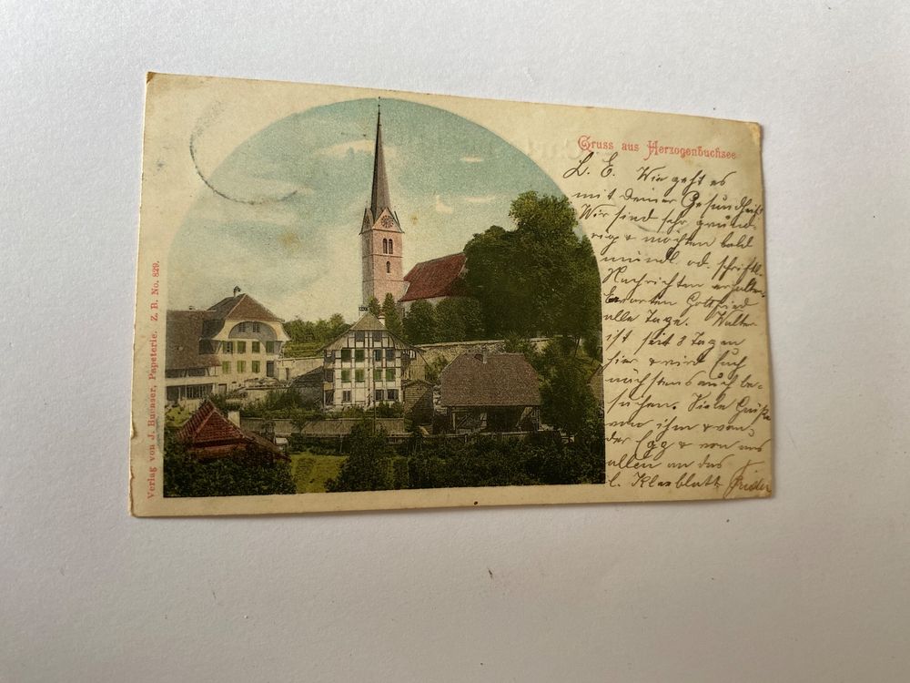 Alte Postkarte Gruss aus Herzogenbuchsee 1901 Stemp Oschwand (Gebraucht) in Köniz für CHF 1 ...