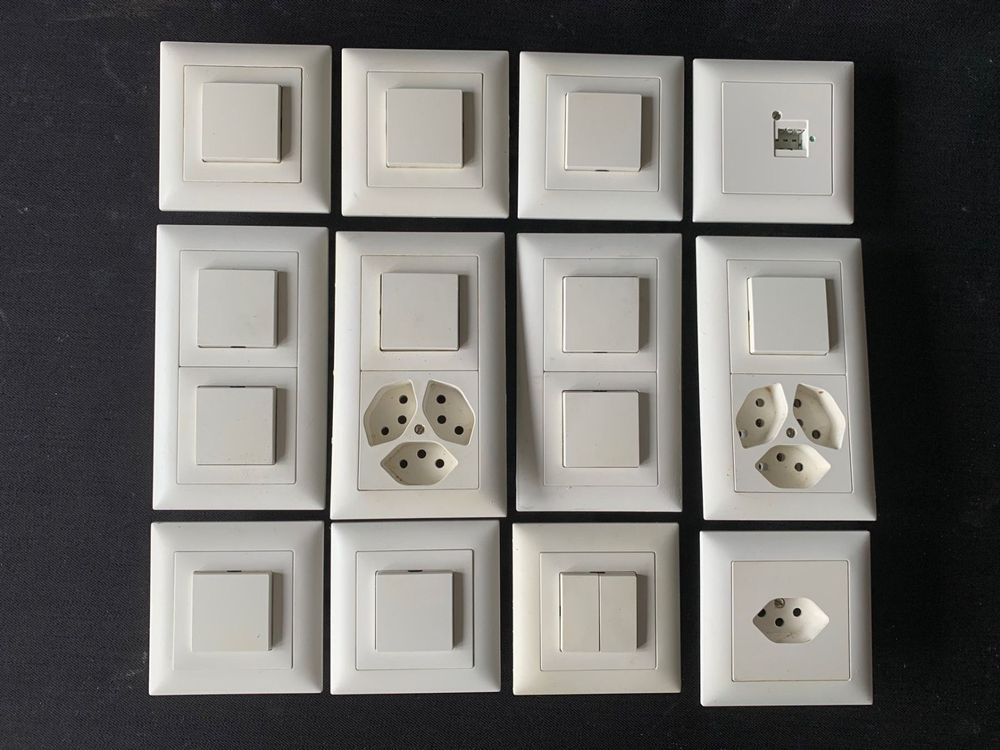 Feller Edizio Due UP Dosen Lichtschalter Steckdosen Telefon (Gebraucht ...