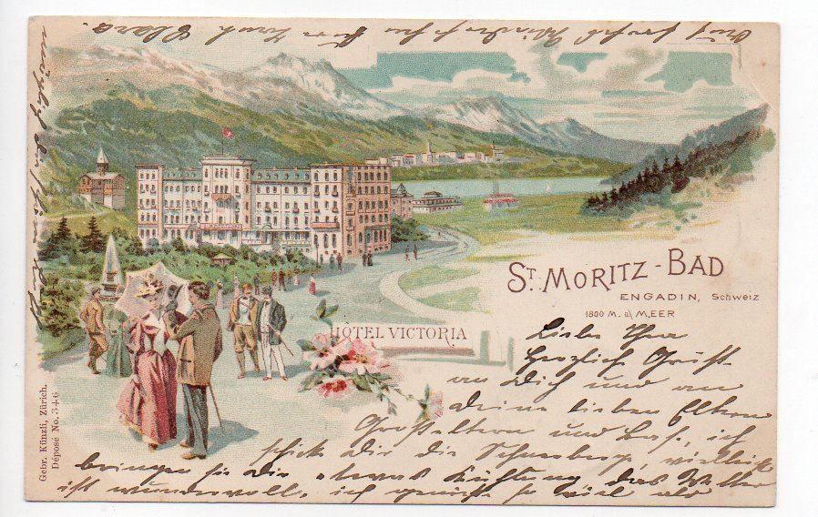 St.Moritz Bad Litho 1899 | Kaufen auf Ricardo