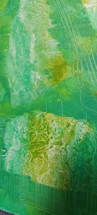 Gemälde "Grüner Frühling" von mir selbstgemalt 80×80 | Kaufen auf Ricardo