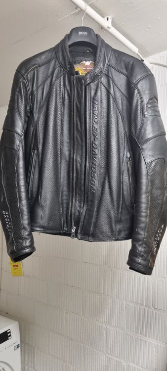 Motorrad Leder Jacke Harley Davidson schwarz | Kaufen auf Ricardo